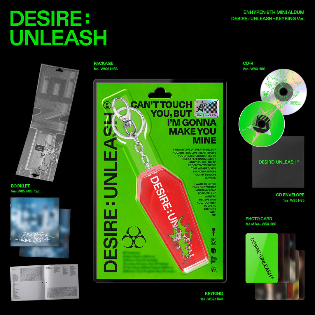 ENHYPEN - DESIRE : UNLEASH 6th Mini Album KEYRING Ver – kheartshop