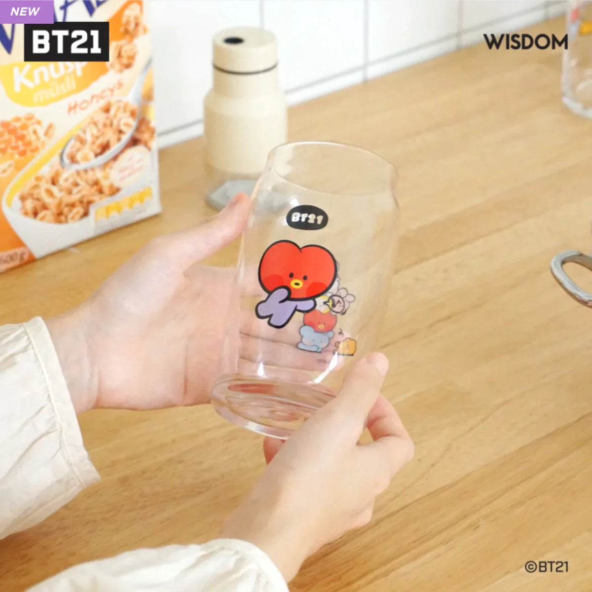 BT21 Official Minini Glass Cup 490ml – kheartshop