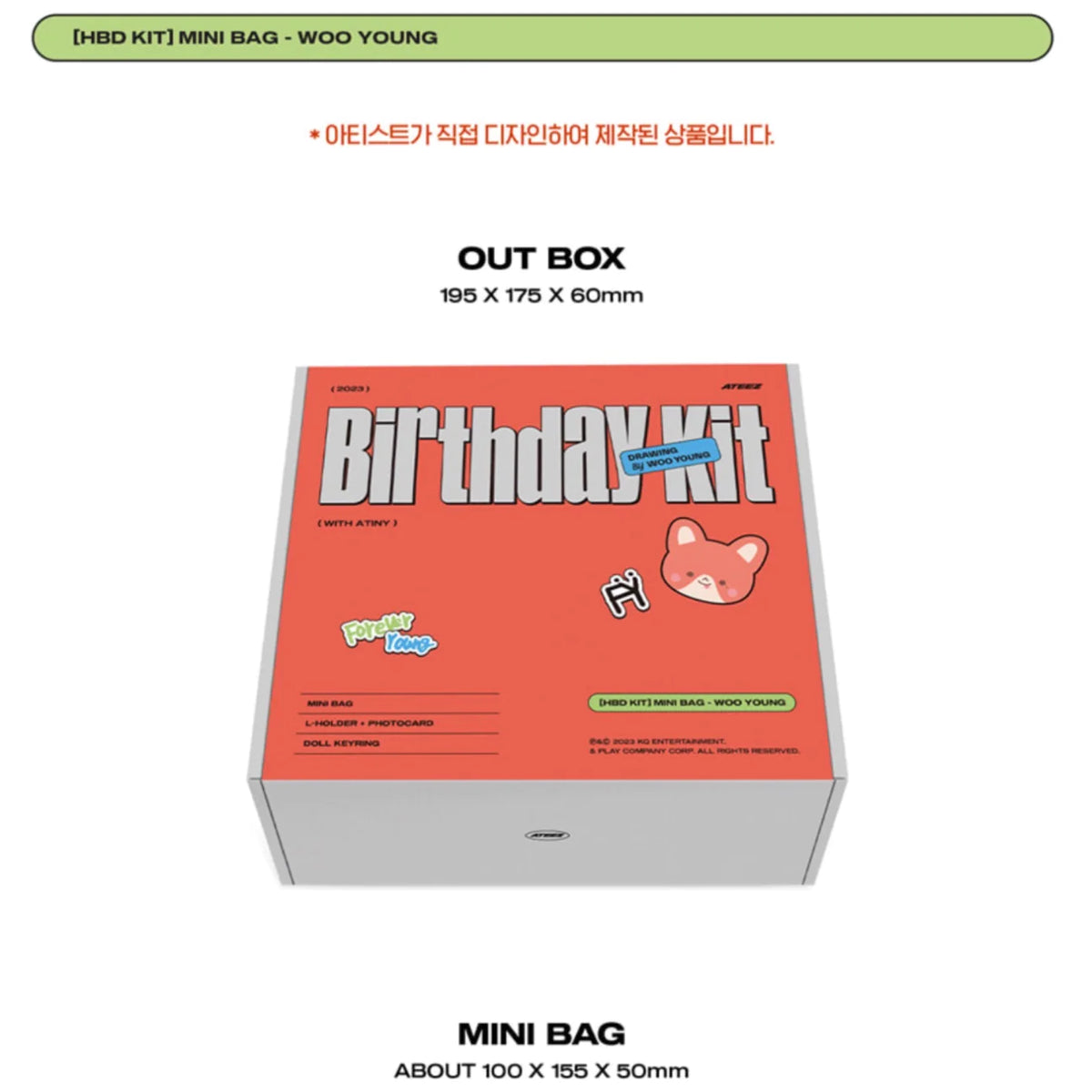 ATEEZ Official HBD KIT WOOYOUNG Mini Bag Set – kheartshop