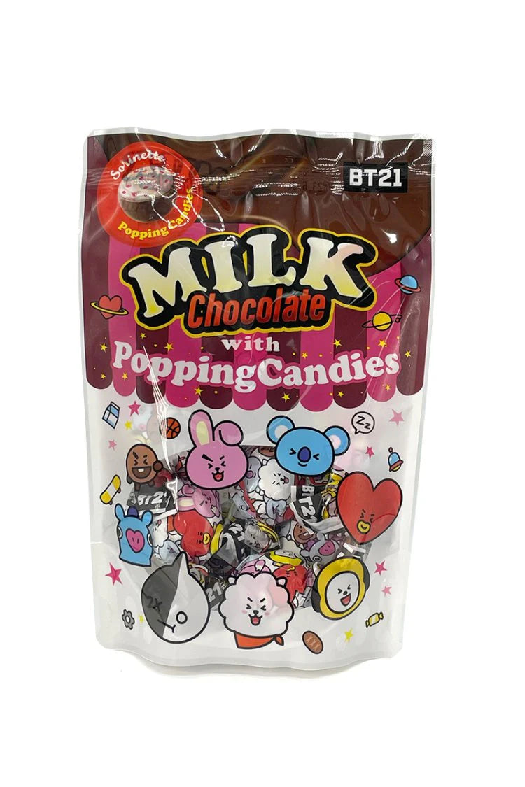 BT21 JAPAN Official Milk Chocolate with Popping Candies Pack (2ea ...