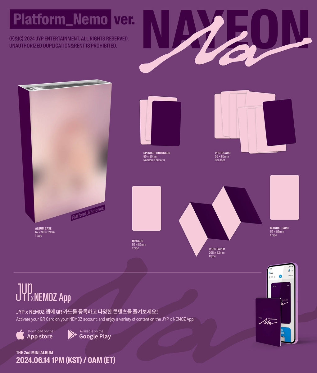 TWICE NAYEON - NA 2nd Mini Album NEMO Version – kheartshop