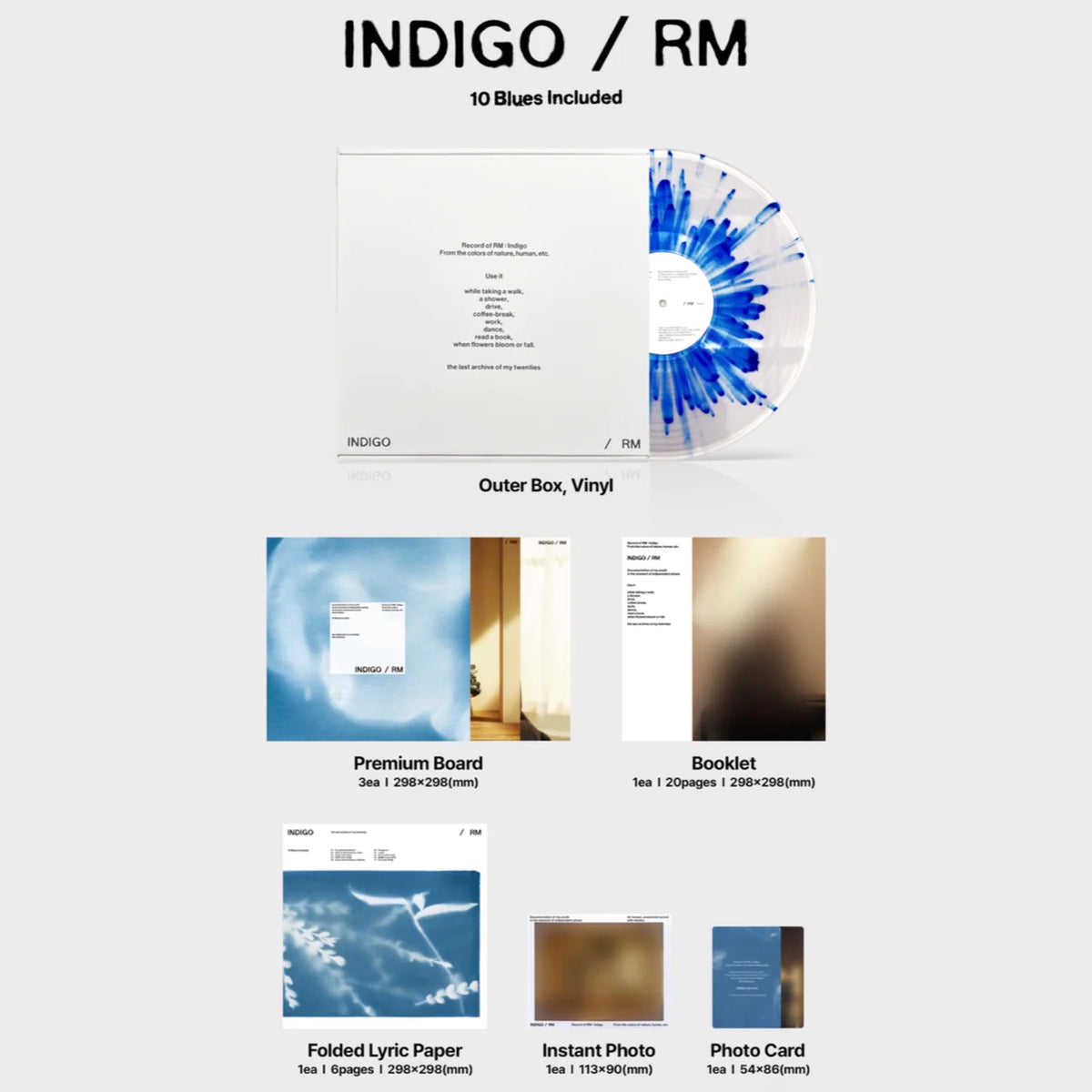 BTS RM Solo Album INDIGO Vinyl LP Limited Edition – kheartshop