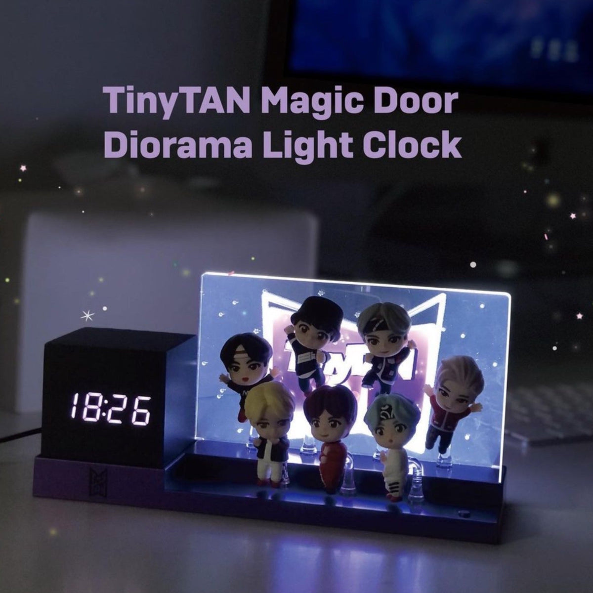 BTS TinyTAN Official Magic Door Diorama Light Clock – kheartshop